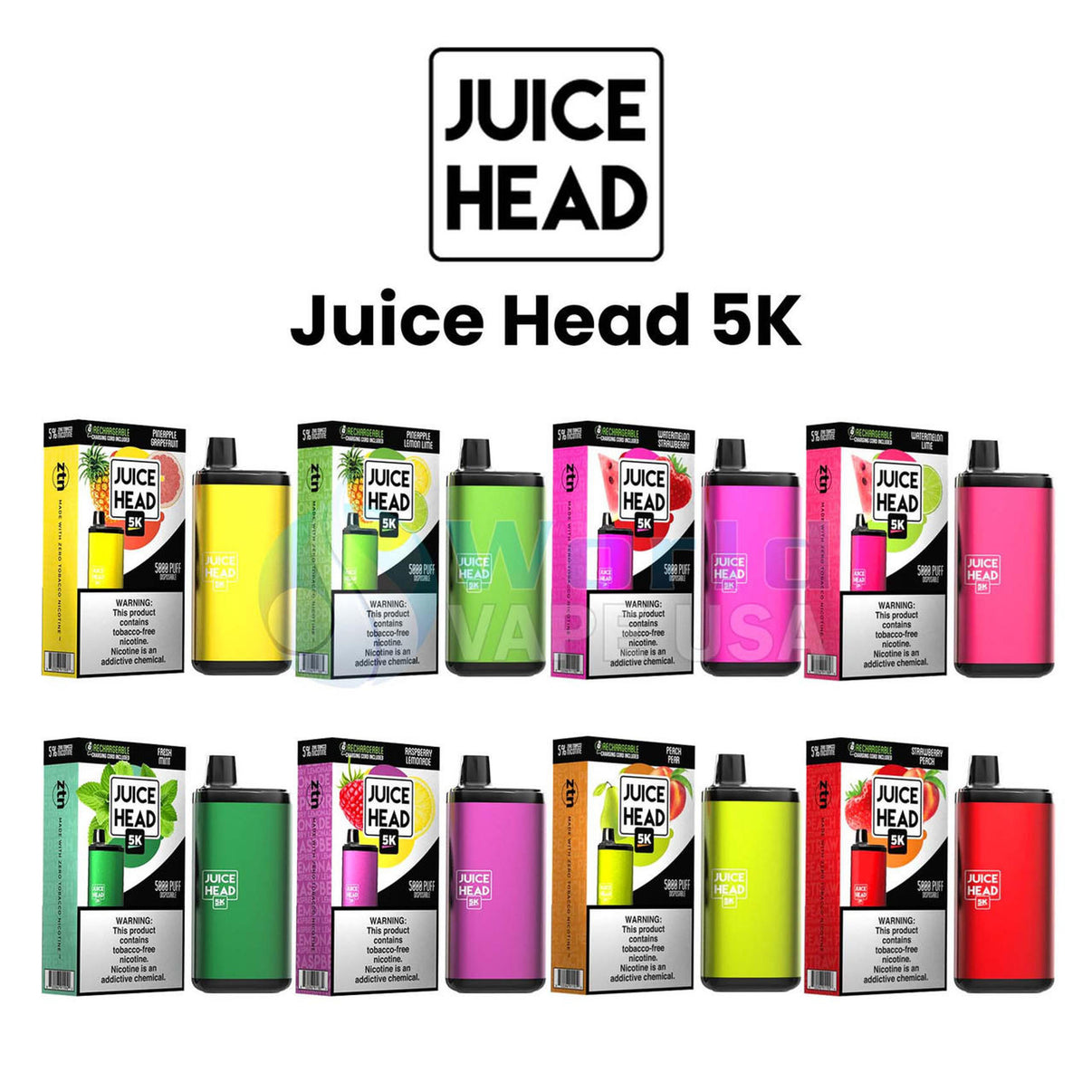 Juice Head 5k Disposable Vape - Juice Head 5k Flavors - Vapor Hatch ...